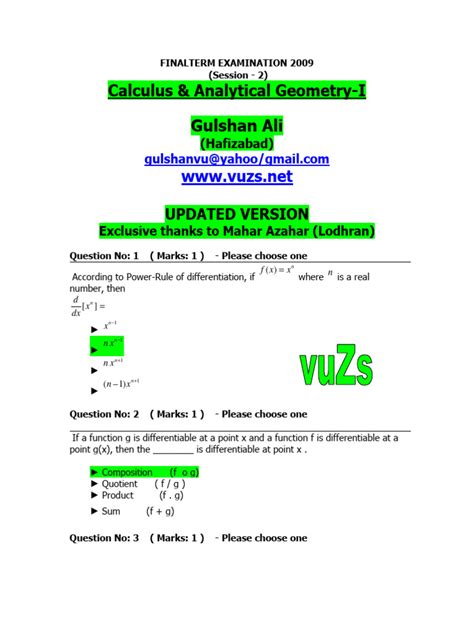 Mth101 Paper 4 Final Term Solved Paper Updated Pdf