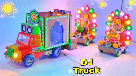 Durga Puja Navratri DJ Mini Truck DJ Light Big DJ Truck Loading