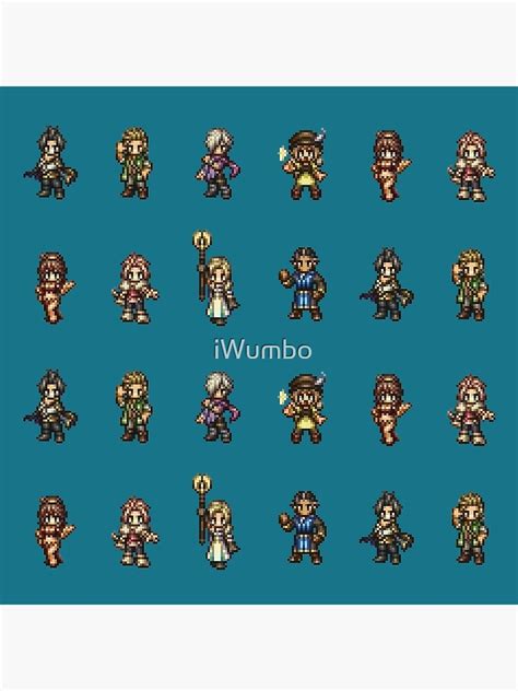 Octopath Traveler Character Sprites Tote Bag Atelier Yuwaciaojp