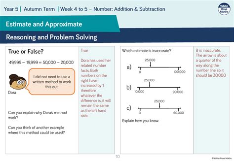round to estimate and approximate reasoning and problem solving