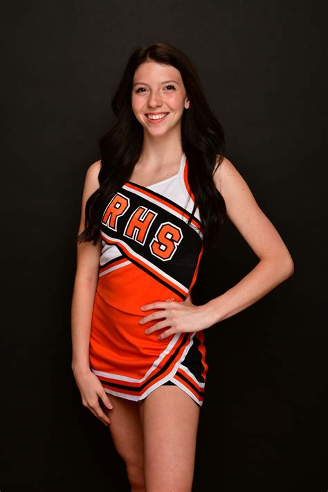 Rockwall High School Senior Cheer Spotlight Landry White Blue Ribbon