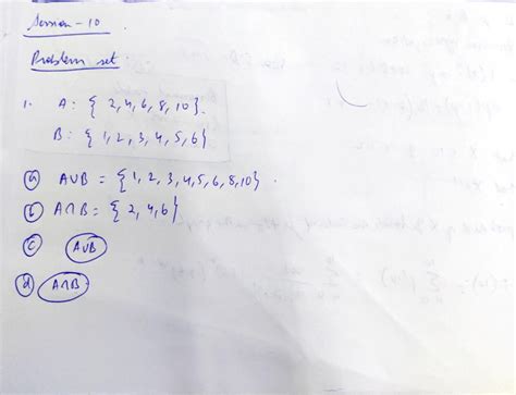 QAM Problem Set Soln Abc Session 10 Problem Set 1 A 2 4 6 8 103 B A AUB L E2 4 67 C AUB