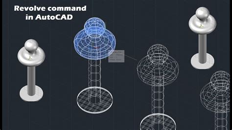 Revolve Command In Autocad Youtube