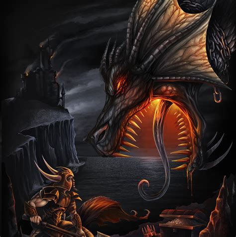 Evil Dragon And Knight T Shirt Design For Spiral Direct Flyland