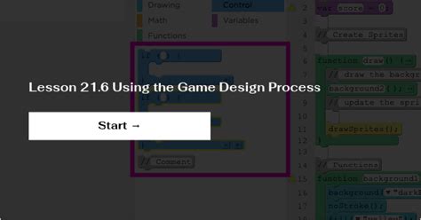 lesson 21 6 using the game design process