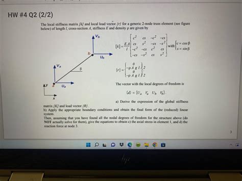 Solve The Following Structural Problem With The Chegg