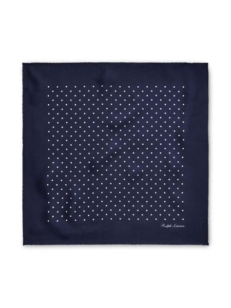 Ralph Lauren Purple Label Polka Dot Silk Pocket Square Blue Farfetch