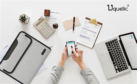 Uquelic 13 Pockets Accordion File Organizer With Hidden Handle Expanding File