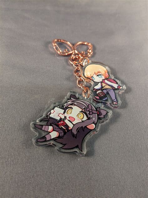 Goth Girl And The Jock Acrylic Linking Keychain Kawa Entertainment