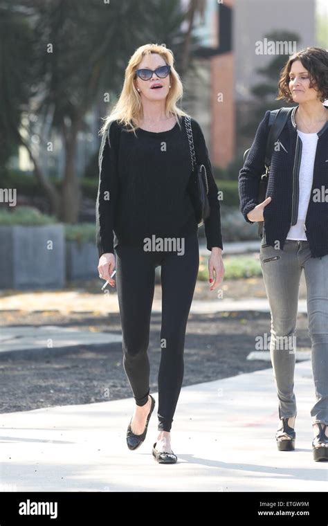 Melanie Griffith Leaving Zinque Cafe On Melrose Avenue Featuring