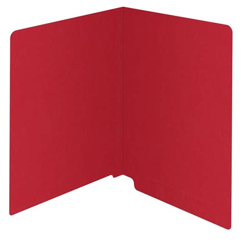 Red Letter Size Reinforced End Tab Folder 11 Pt Red Stock Packaged