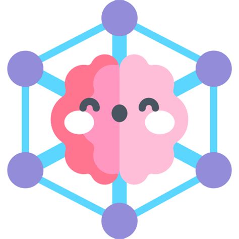 Neural Network Kawaii Flat Icon