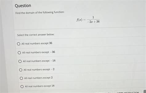 [answered] find the domain of the following function f x 1 2x