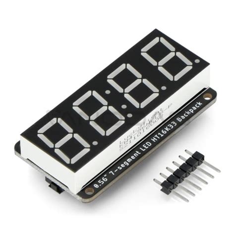 Adafruit 056 4 Digit 7 Segment Display With I2c Backpack Red