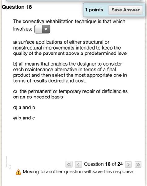Solved Question 16 1 Points Save Answer The Corrective