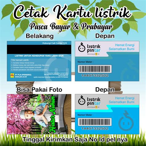 Cetak Kartu Listrik I Id Card Lazada Indonesia