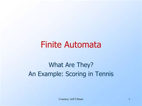 Finite Automata Ppt