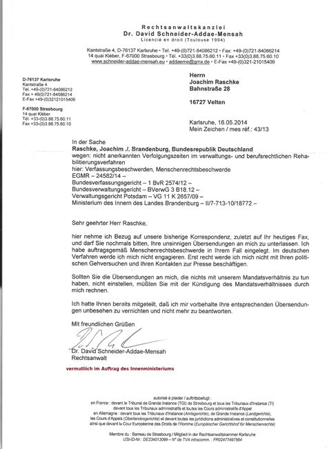 Anschreiben Von Dr Addae Mensah Bild 14 05 16 Rechtsanwaltskanzlei Dr David Schneider Addae