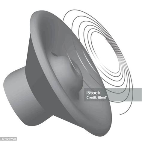 3d 회색 스피커 아이콘 흰색 배경에 고립입니다 0명에 대한 스톡 벡터 아트 및 기타 이미지 0명 3차원 형태 개념 Istock
