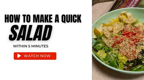 How To Make A Quick Salad In 5mins YouTube