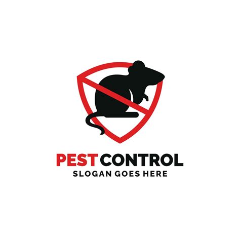 Mouse Rat Pest Control Logo Design Vector Illustration Pest Control