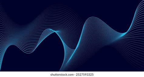 Colorful Abstract Wave Black Background Dynamic Stock Vector Royalty Free 2496854023