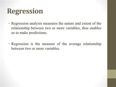 Regression Analysis In Research Methodology Pptx