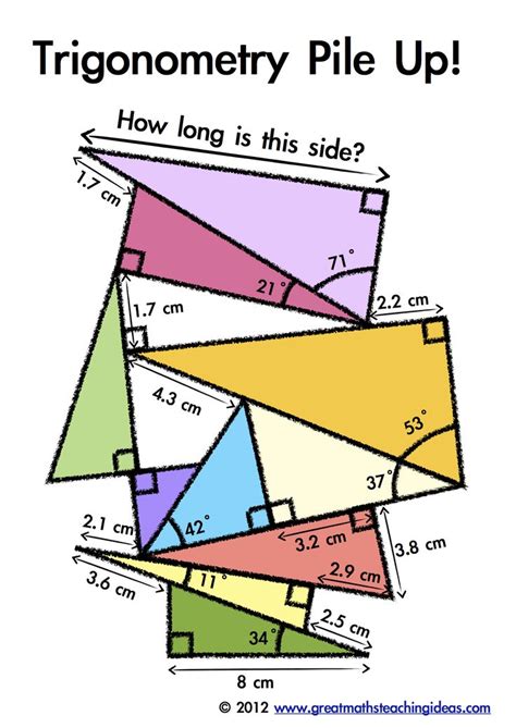 Trigonometry Pile Up Teaching Math Trigonometry Teaching Geometry