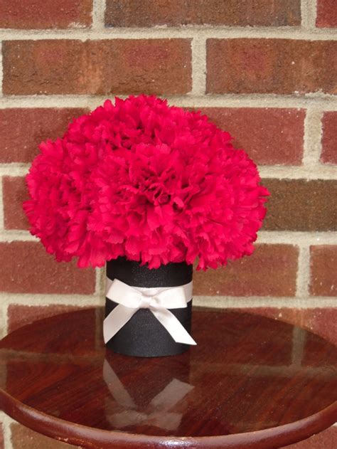 Red Carnation Centerpiece Carnation Centerpieces Affordable Wedding