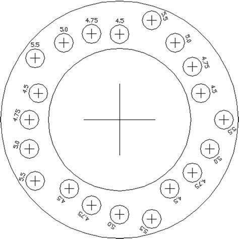 5 X 120 Bolt Pattern Template Circle Template Template Printable
