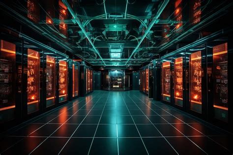 Premium Photo Digital Dojo Exploring Server Rooms