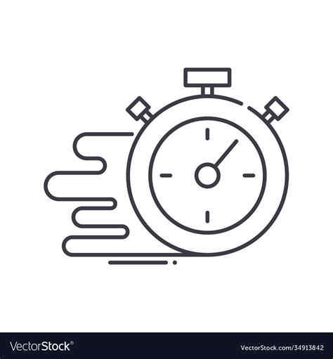 Speed Optimization Icon Linear Isolated Royalty Free Vector