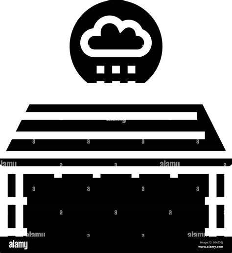 Roof Waterproofing Glyph Icon Vector Illustration Stock Vector Image
