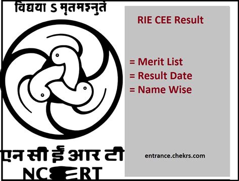RIE CEE Result 2024 Ajmer Bhopal Mysuru Bhubaneswar Shillong Merit List
