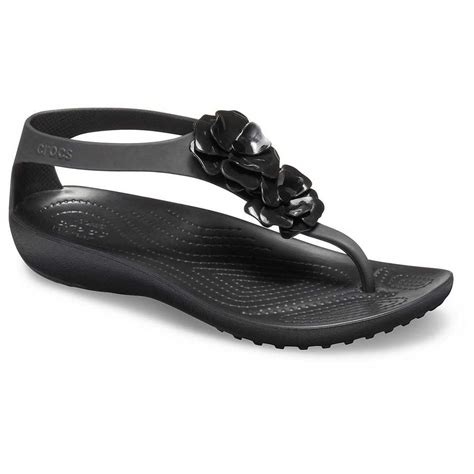 Crocs Serena Embellish Flip Sandals Black Dressinn