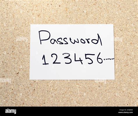 Password Handwritten Text On A White Post Card Stock Photo Alamy