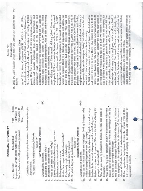 Organizational Behaviour Bcis Iv Sem To 019 Pdf