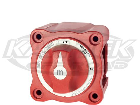 Blue Sea Systems M Series Red Dual Battery Cut Off Isolator Switch With
