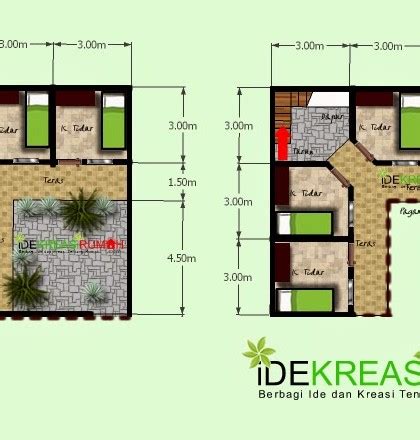 Denah Full Color Ide Kreasi Rumah
