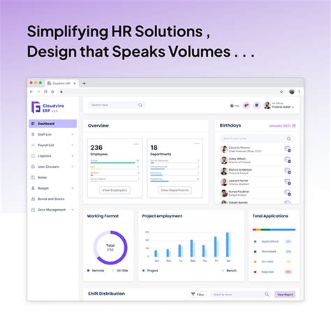 Hr Erp System Ui Case Study Behance