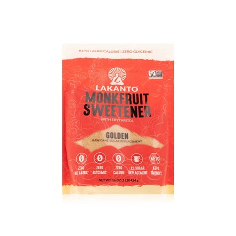 Lakanto Monk Fruit Sweetener With Erythritol Golden 454g Spinneys Uae