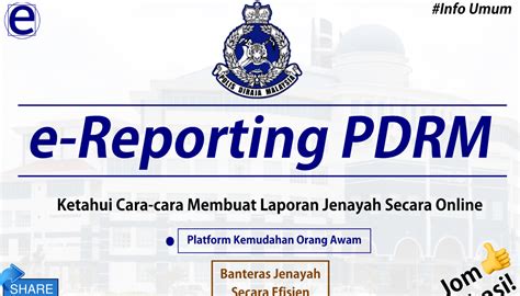 Cara Mudah Lapor Kes Jenayah Di E Reporting Pdrm