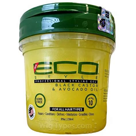 Eco Style Black Castor And Avocado Oil Styling Gel 8oz
