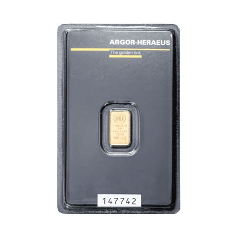 Златно кюлче 1 гр Argor Heraeus с холограмна защита Кюлчета igold