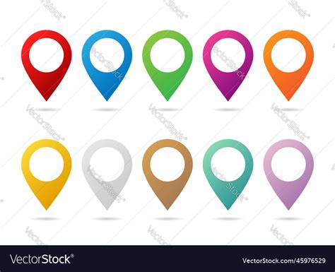 Map Pin Icon In Flat Style Pointer Destination Vector Image