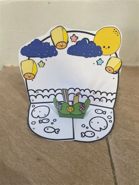 ลอยกระทง Pop Up ไอเดียงานฝีมือ Diy และงานฝีมือ กระดาษโน๊ต