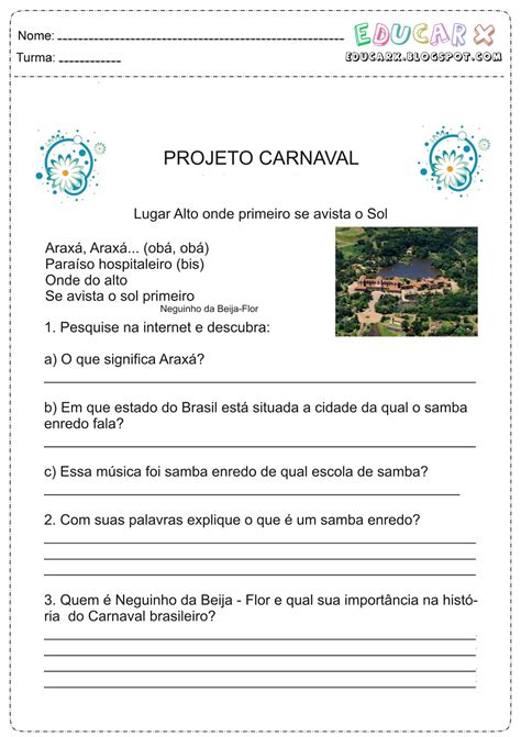Educar X Texto Sobre O Carnaval