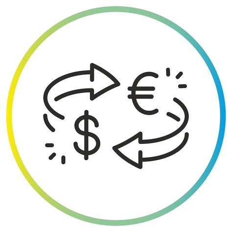 Icono De Cambio De Moneda Vector Premium