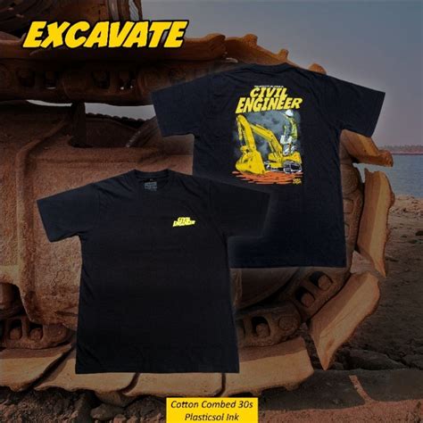 Jual Excavate Kaos Teknik Sipil Civil Engineering T Shirt Shopee