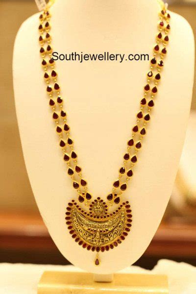 Two Line Ruby Haram Indian Jewellery Designs